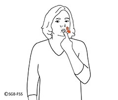 Signe pour ROUGE – Lexique de la langue des signes, Fédération Suisse ...